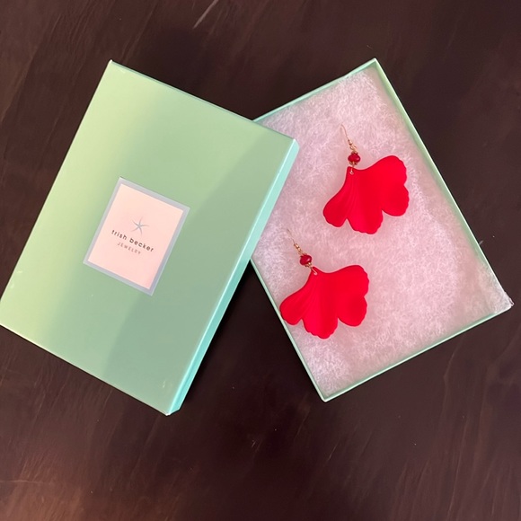 Trish Becker | Jewelry | Red Petal Earrings By Trish Becker | Poshmark